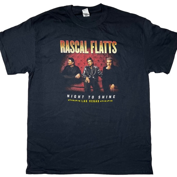 Gildan | Shirts | Nwot Rascal Flatts Night To Shine Las Vegas Graphic ...